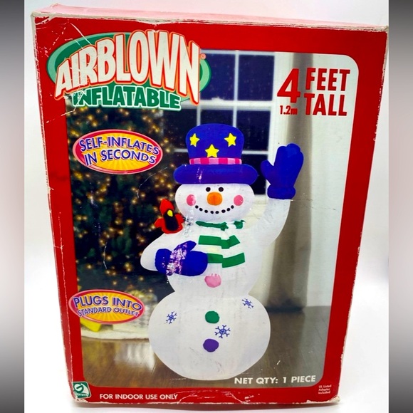 Gemmy | Holiday | Gemmy 206 Airblown Inflatable 4ft Tall Snowman With ...